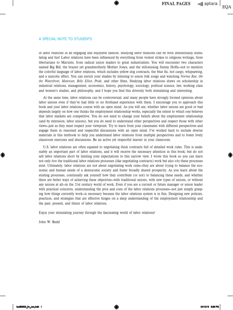 Labor Relations: Striking a Balance | PDF | Labor Relations | Employment