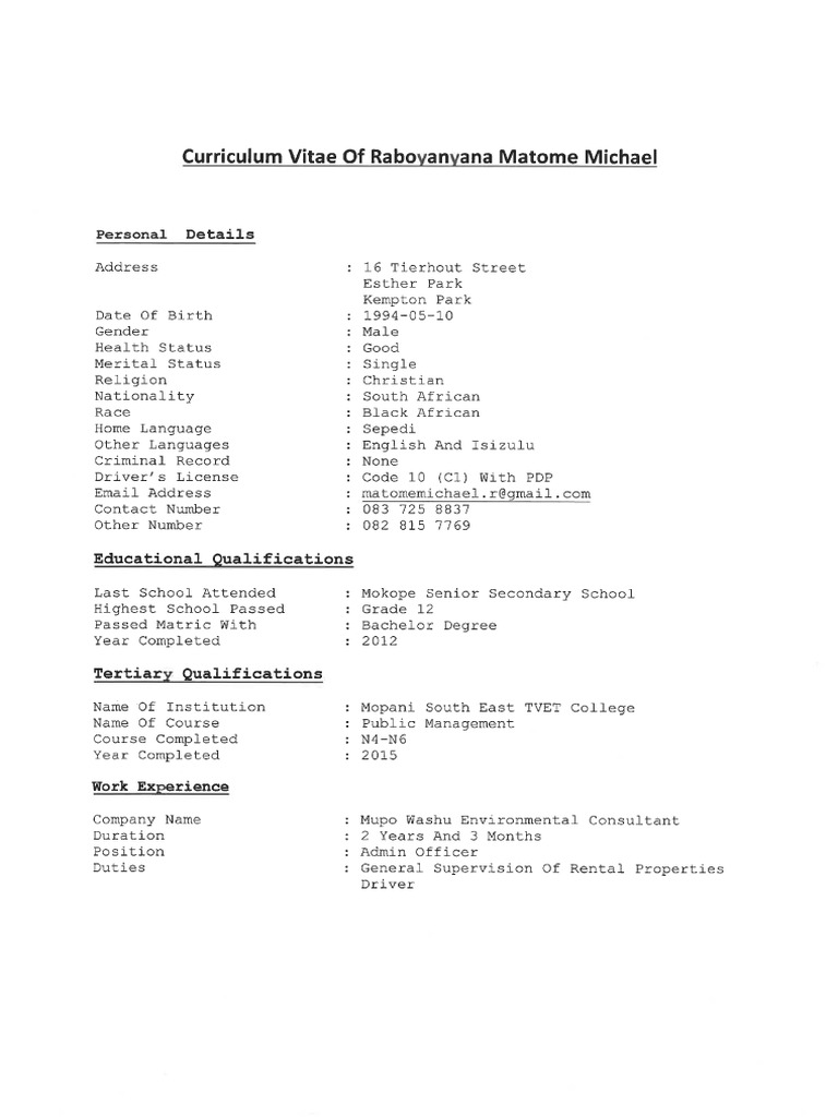 My ID Document | PDF