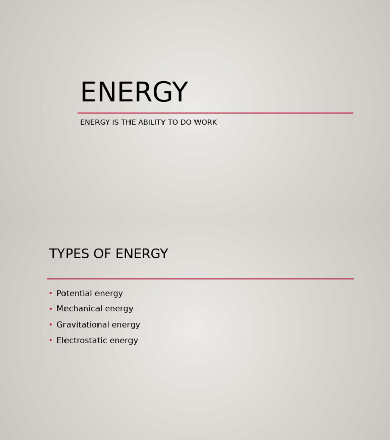 Energy | PDF