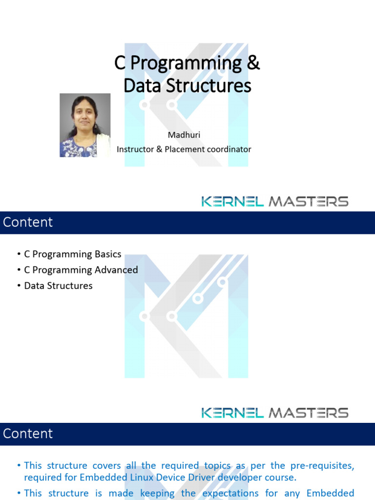 C Programming & Data Structures Course | PDF | Pointer (Computer ...