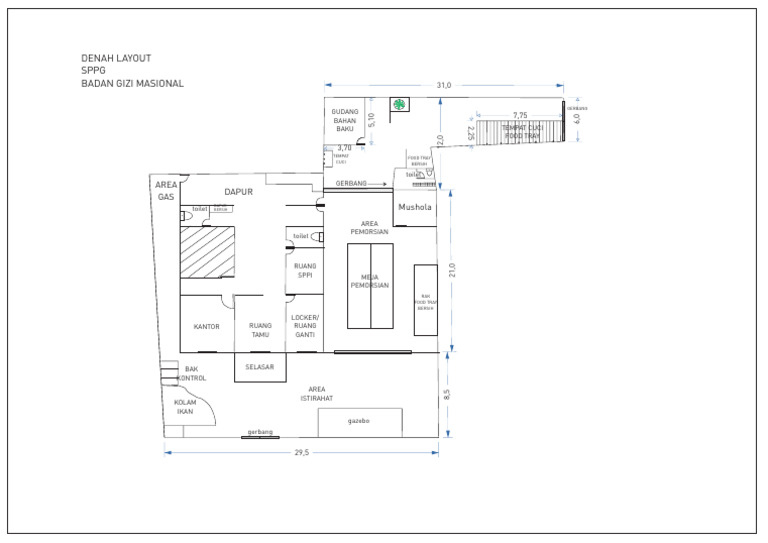 Denah Lay Out Dapur Mbg | PDF