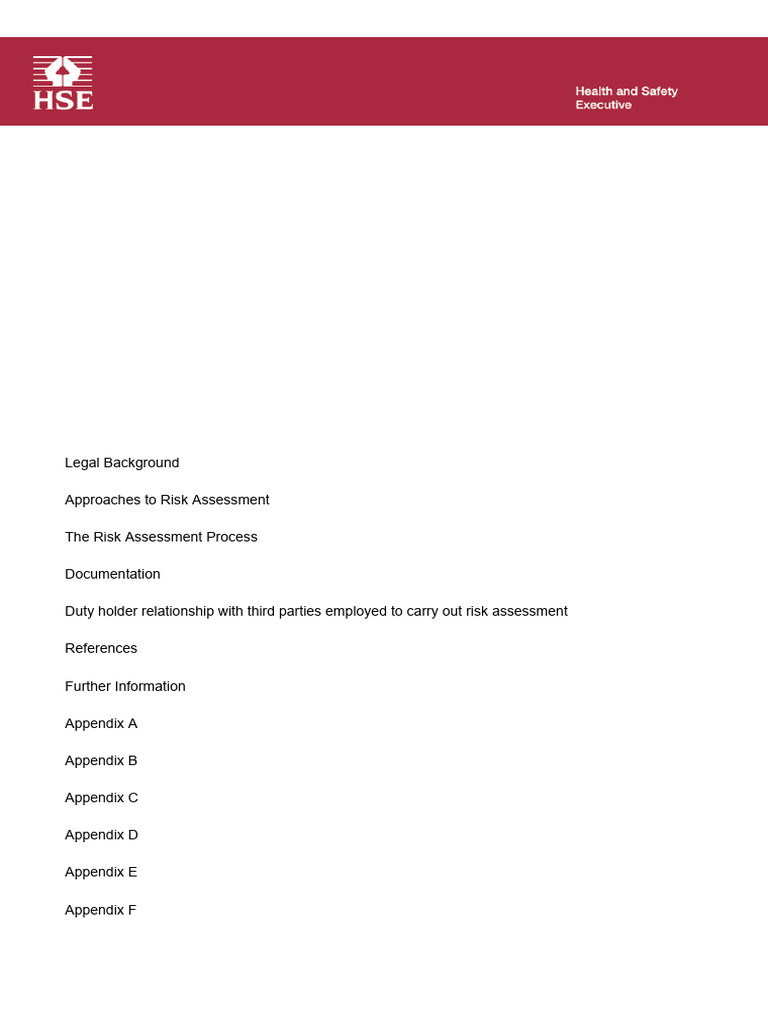 HSE Info Sheet 3-2006 | PDF | Risk | Risk Assessment