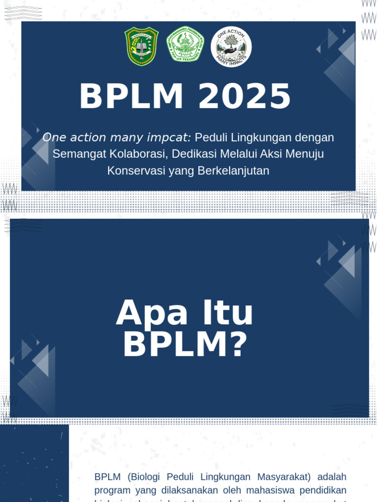 BPLM 2025: Konservasi Lingkungan Berbasis Mahasiswa | PDF