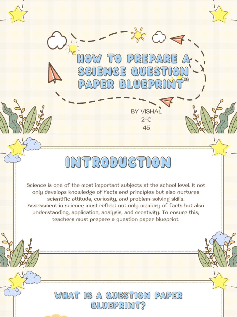 Science Question Paper Blueprint Guide | PDF | Science | Educational ...