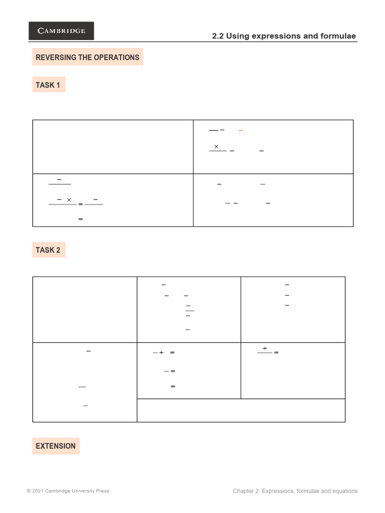 Reversing The Operations SOLUTIONS | PDF | Mathematical Objects ...