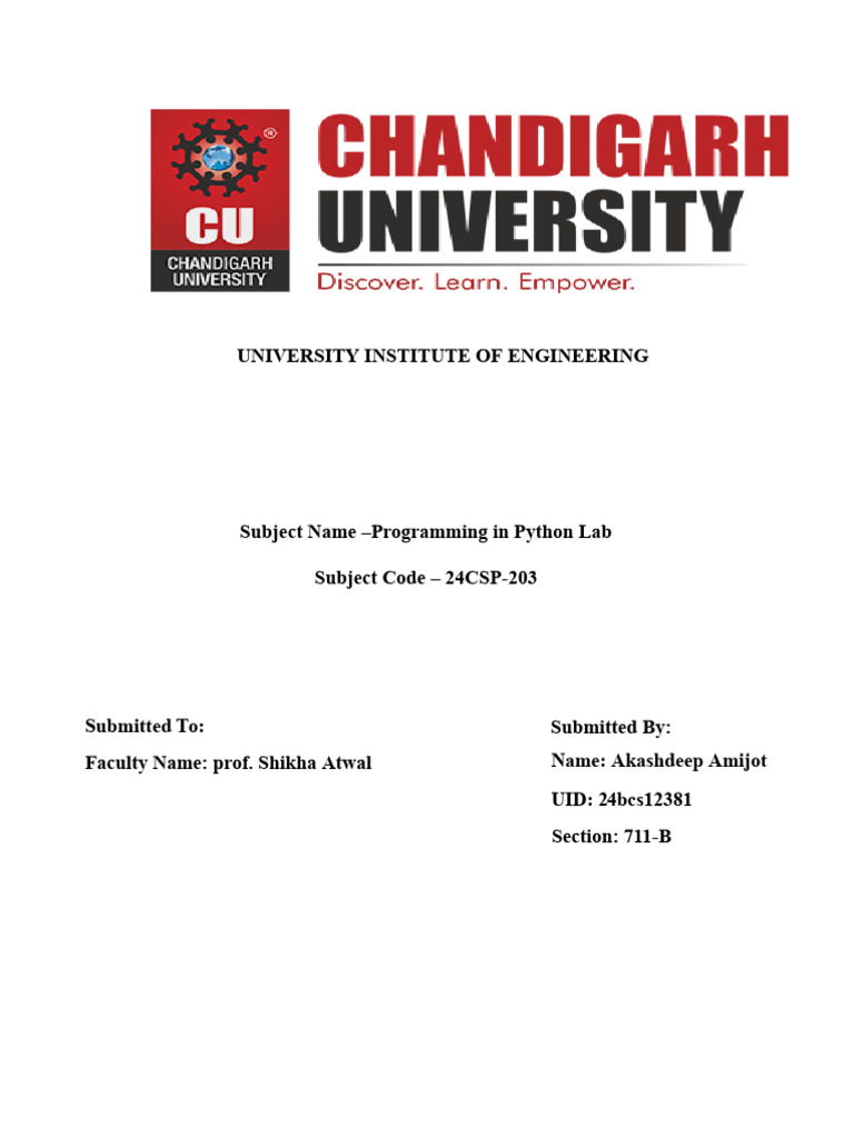 Final Akash | PDF | Integer (Computer Science) | Python (Programming Language)