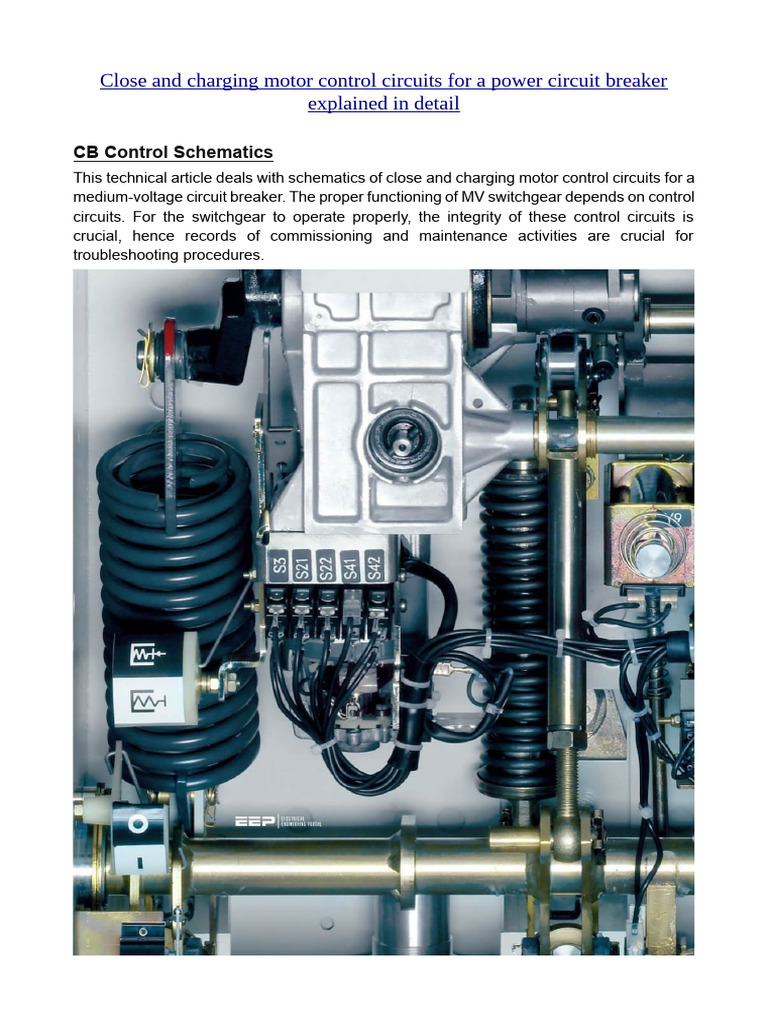 Control Circuits for Circuit Breakers | PDF | Relay | Switch