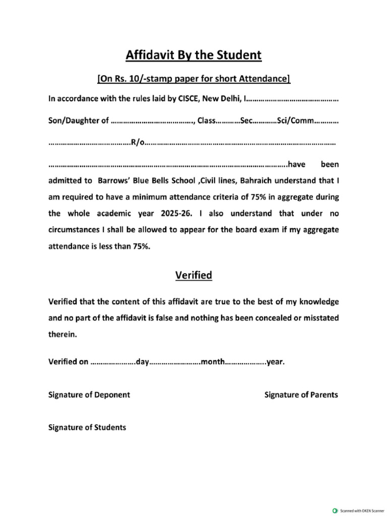 Student Affidavits 1 | PDF
