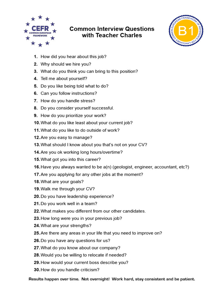 Common Teacher Interview Questions | PDF