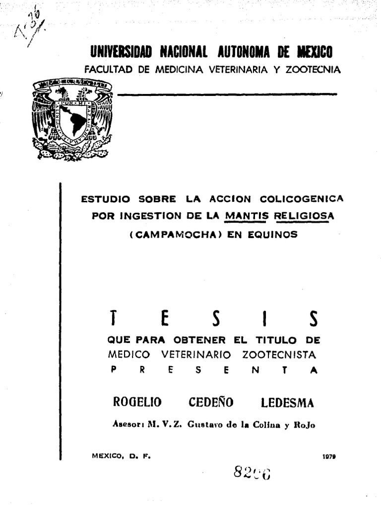 Tesis UNAM Ingesta de Mantis | PDF | Biología | Zoología