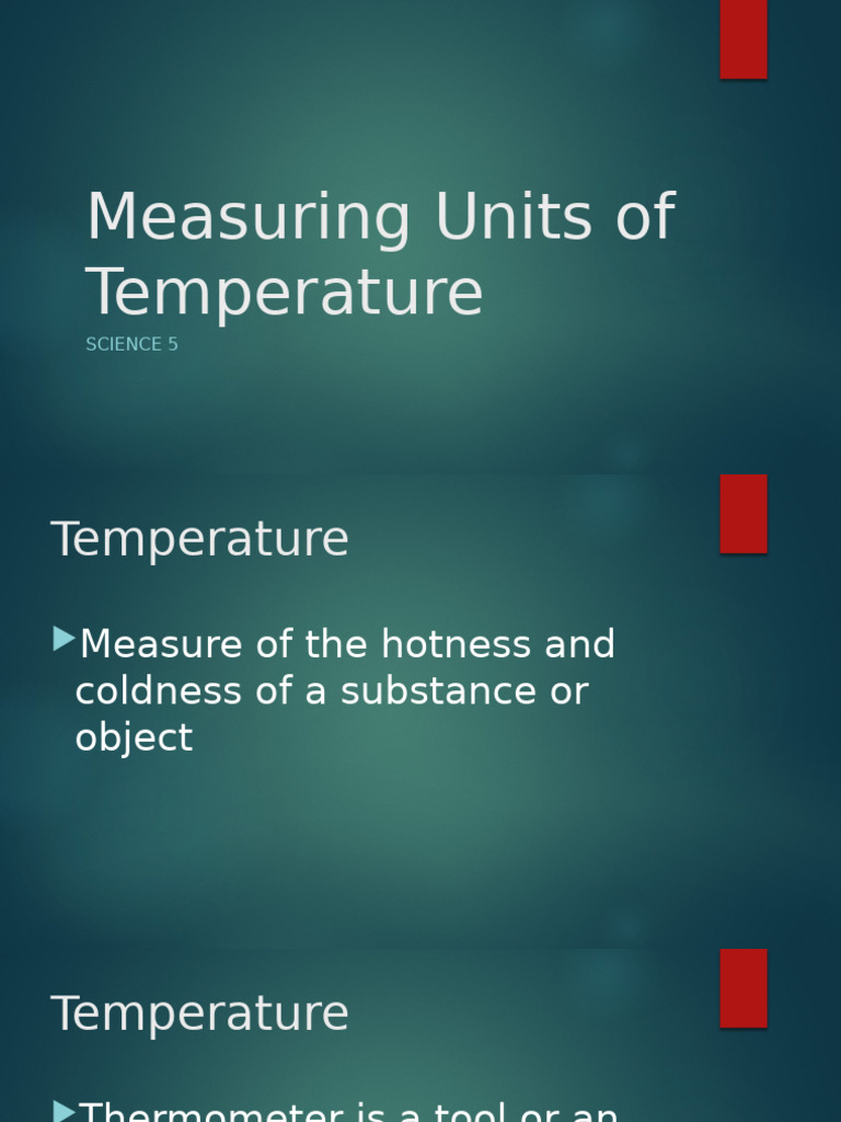 Measuring Instruments of Temperature | PDF | Temperature | Measurement