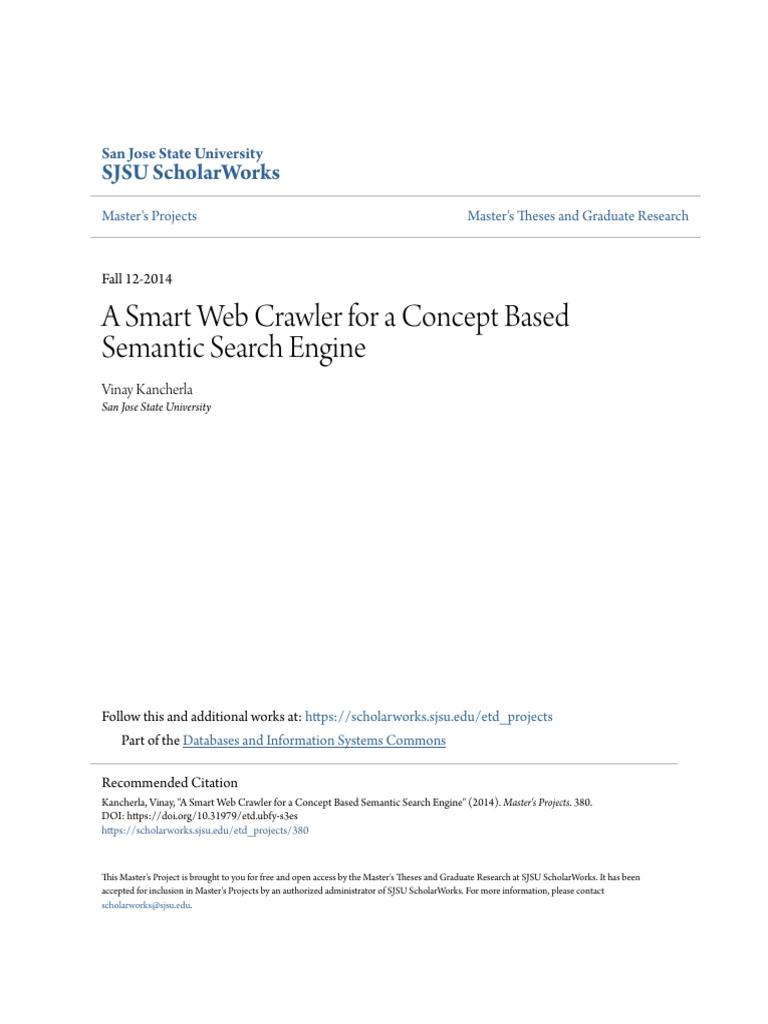 A Smart Web Crawler For A Concept Based Semantic Search Engine | PDF ...