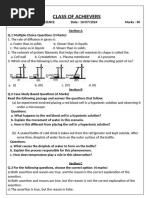 Assertion and Reason Questions For Class 9 Science | PDF | Collision | Cell (Biology)
