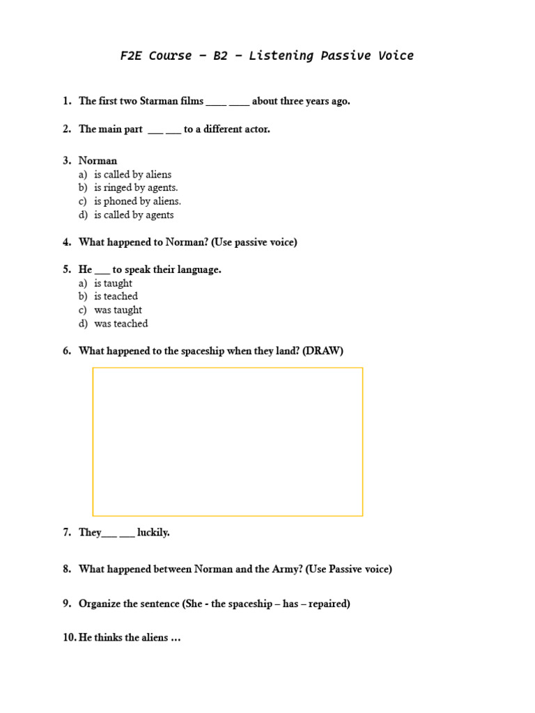 F2E Course - B2 - Listening Passive Voice | PDF