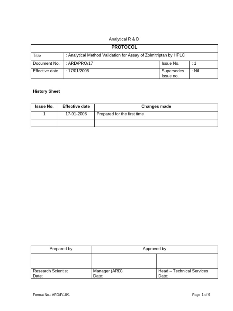HPLC Method Validation for Zolmitriptan | PDF | High Performance Liquid ...