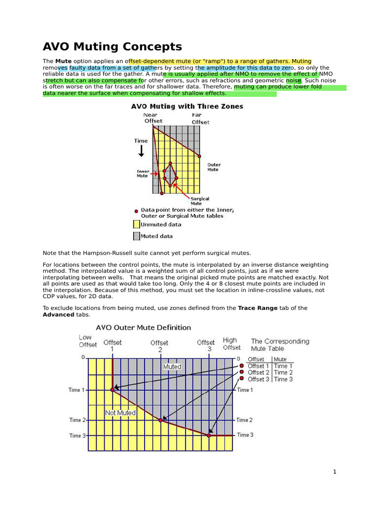 AVO Muting Techniques Explained | PDF