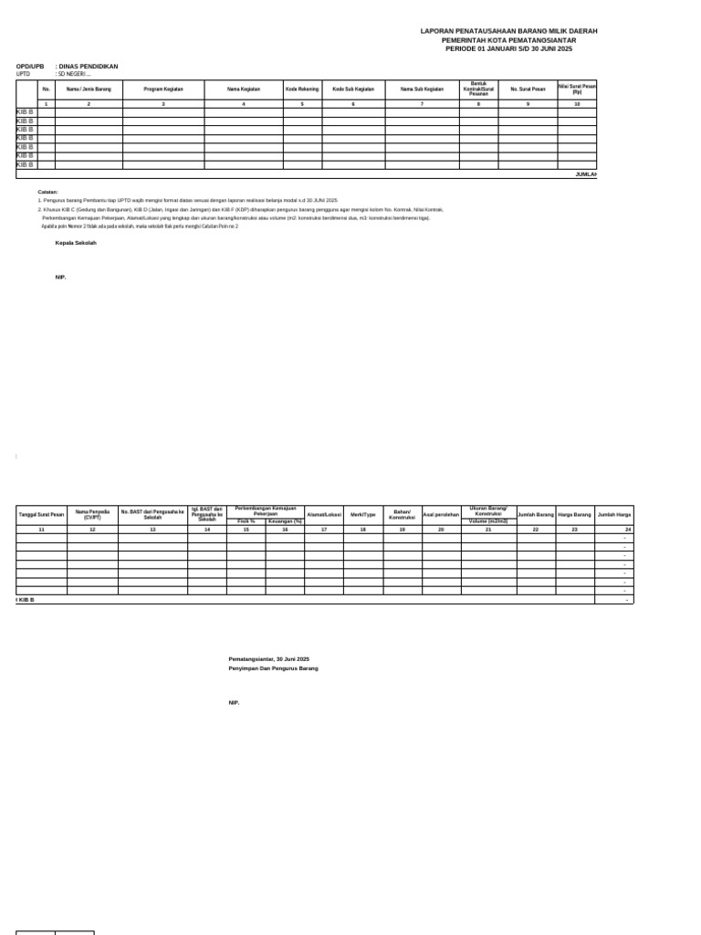 Format Mutasi Barang SDN - 124400 | PDF