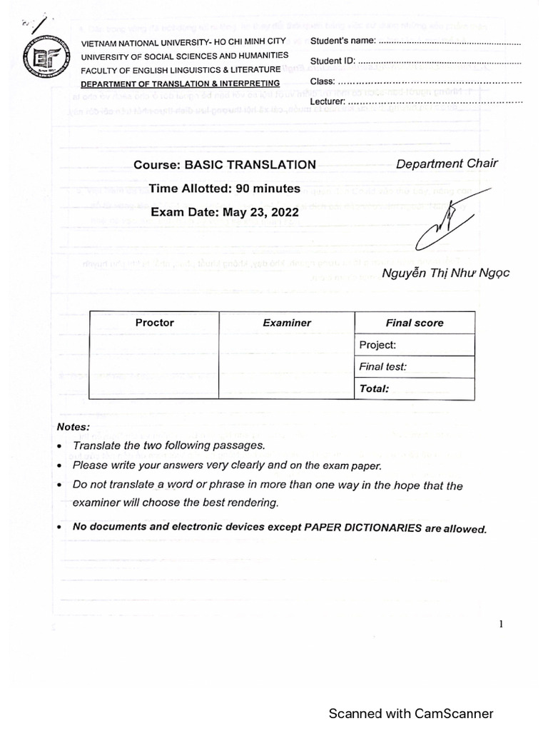 Final - Basic Translation - 23.05.2022 | PDF