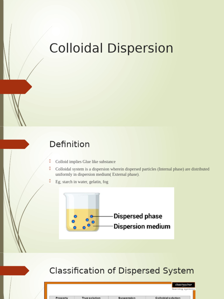 Colloidal Dispersion | PDF | Colloid | Adsorption