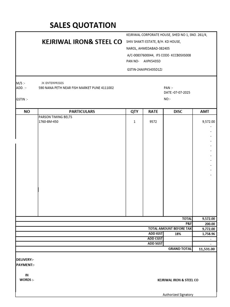 Jk Enetrprises 1 | PDF