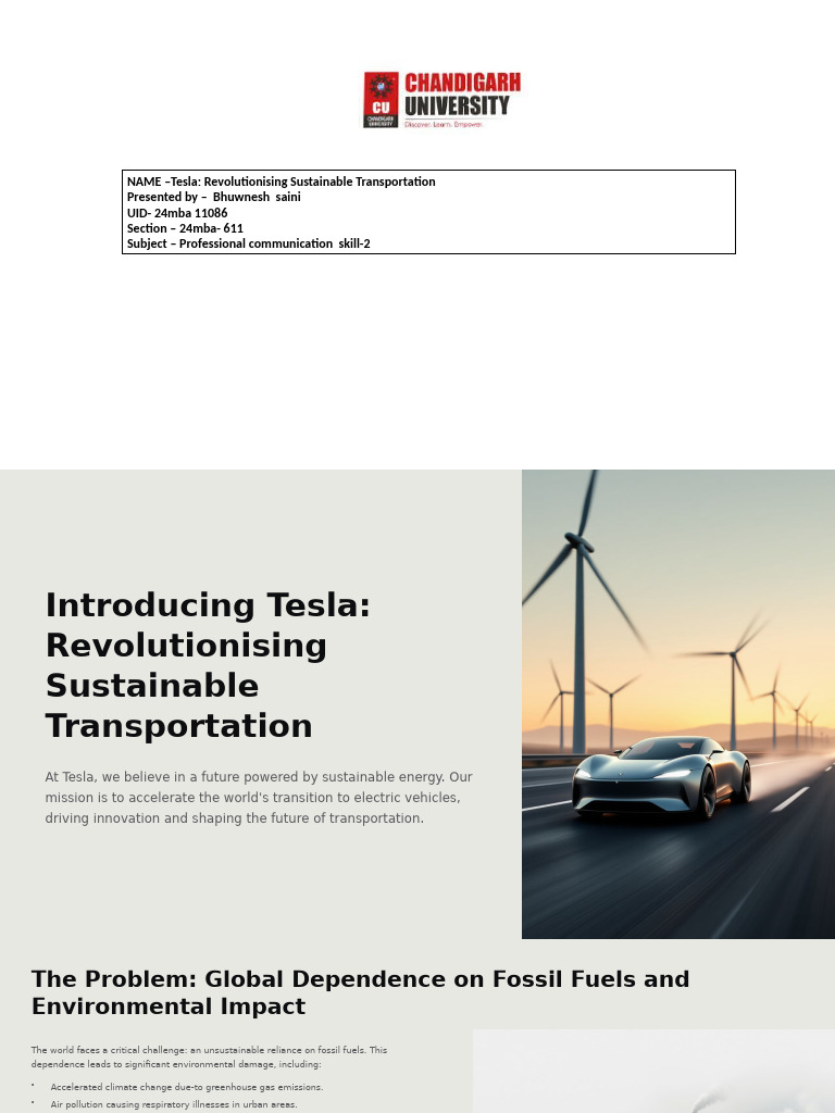 Tesla's Role in Sustainable Transport | PDF | Sustainable Transport ...