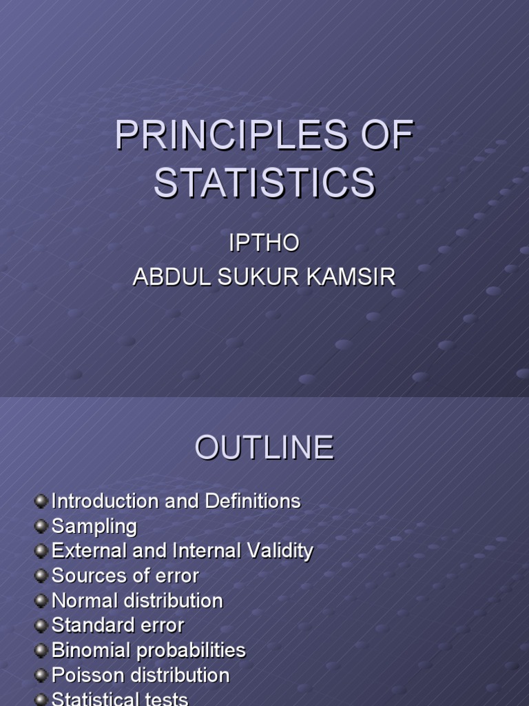 Principles of Statistics | PDF | Level Of Measurement | Statistics