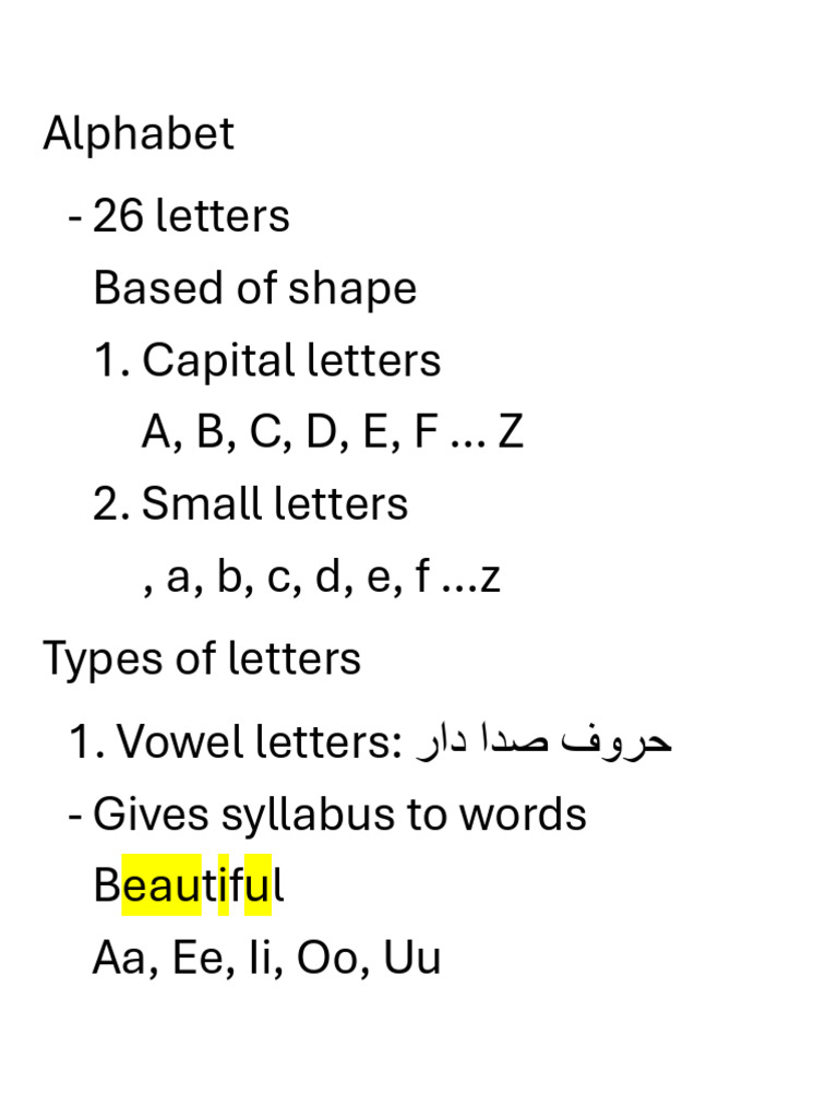 Understanding the Alphabet: Letters & Types | PDF