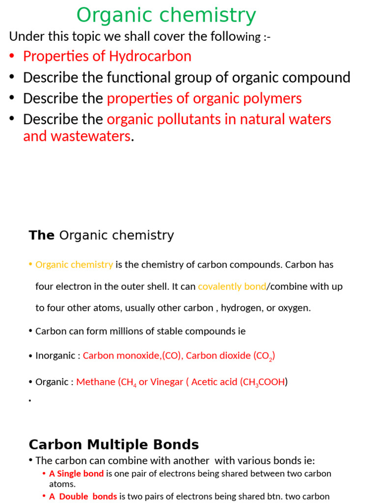 Organic Chemistry: Hydrocarbons & Properties | PDF | Alkene | Alkane