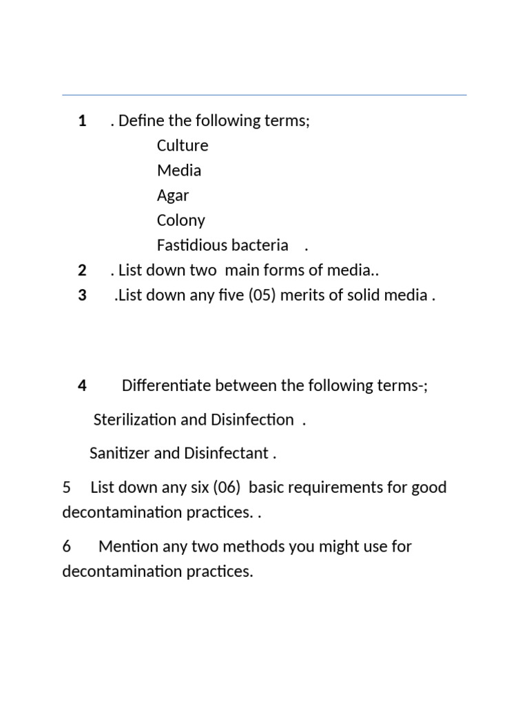 Revision Qns B.a.of h20 | PDF | Microbiology | Organisms
