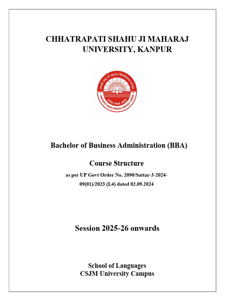 BBA Syllabus - 2025 Onwards | PDF | Matrix (Mathematics) | Set ...