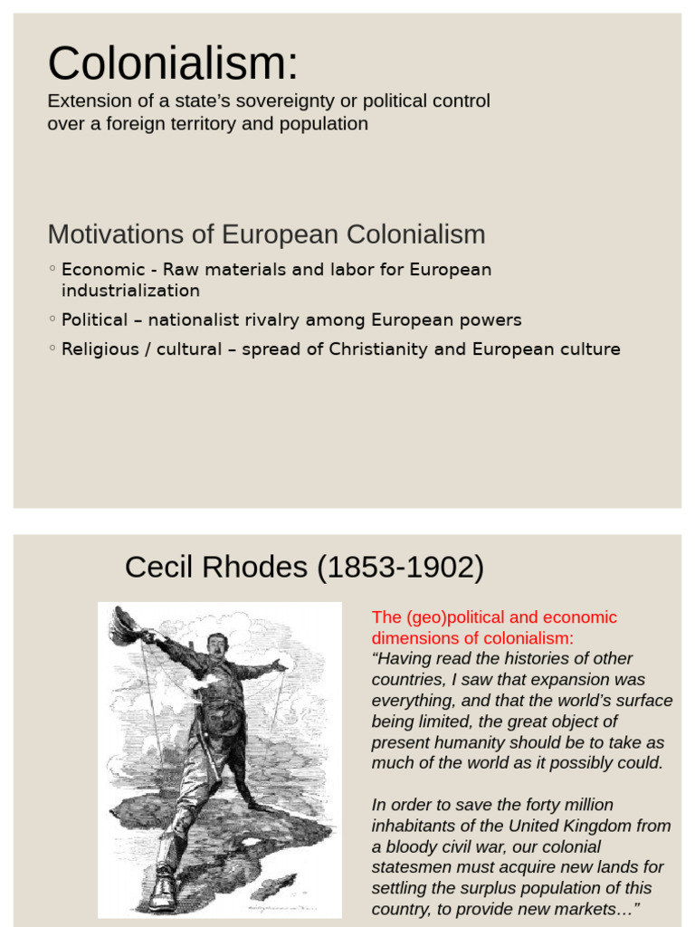 Lect 2-2 Colonialism and Core-Periphery Relations 2022 | PDF | World ...