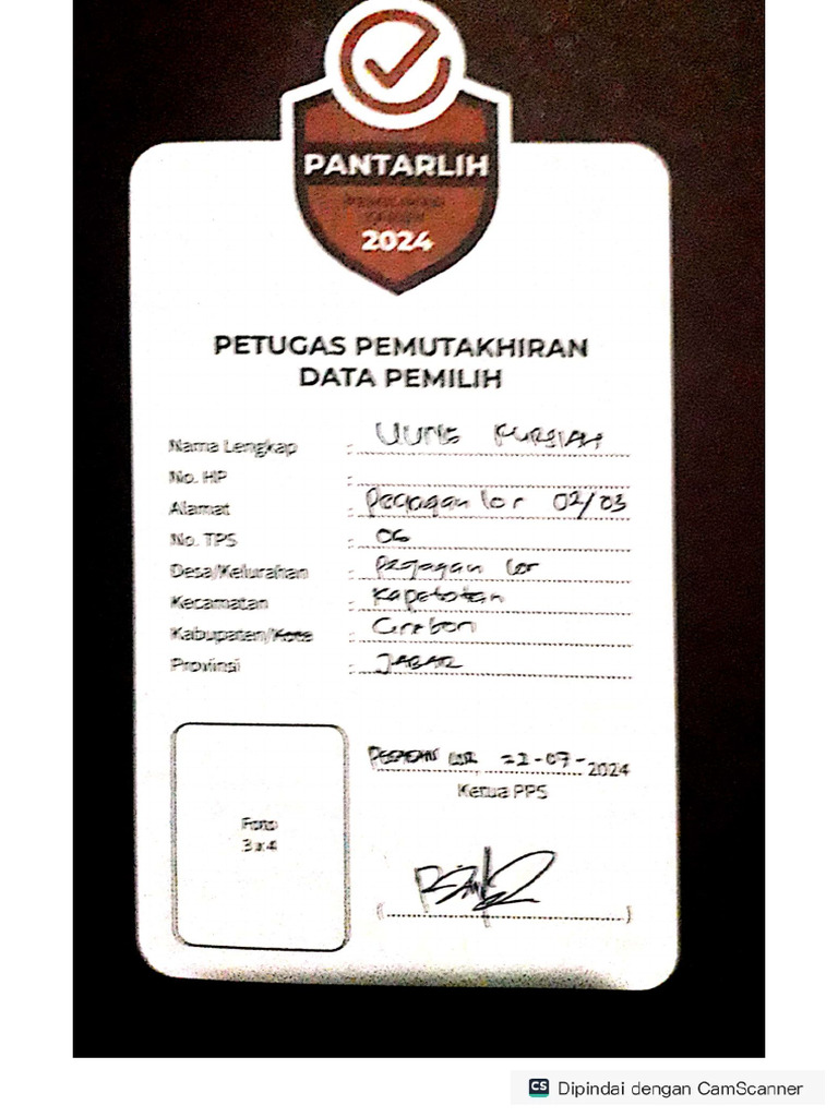 Buku Kerja Pantarli Laporan Hasil Ecoklit | PDF
