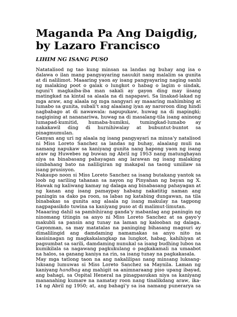 Maganda Pa Ang Daigdig | PDF