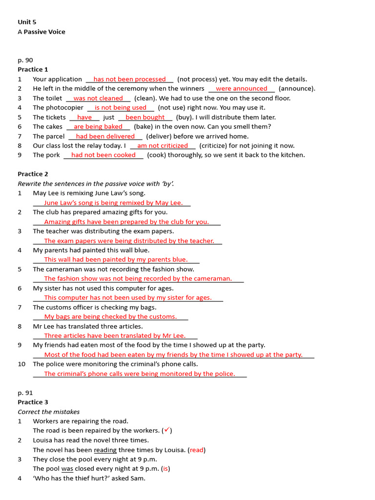 Passive Voice Practice Exercises | PDF | Police | Grammatical Tense