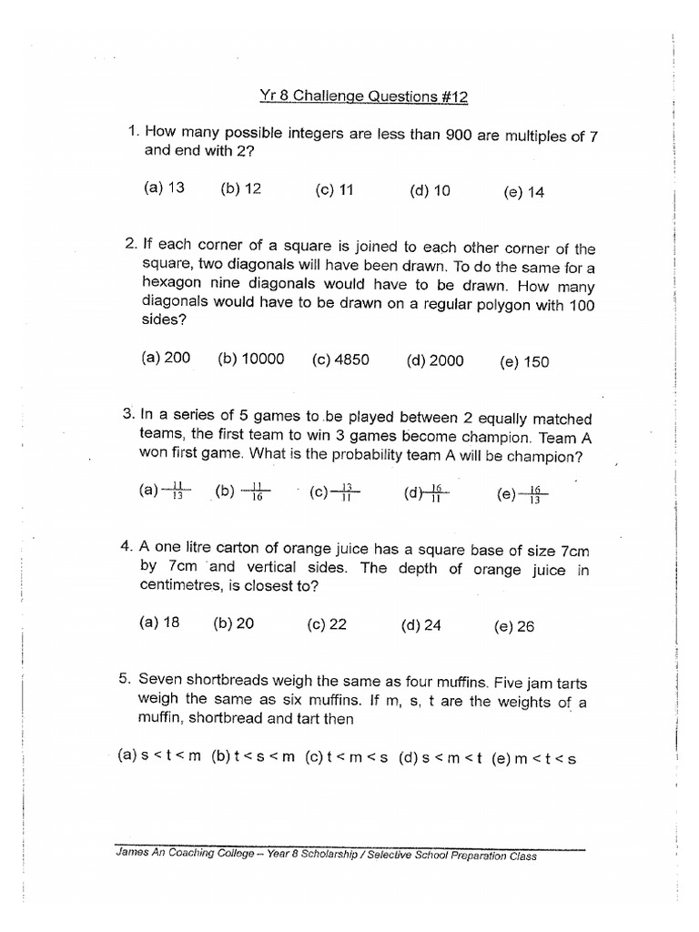 Challenge Questions No 12 | PDF