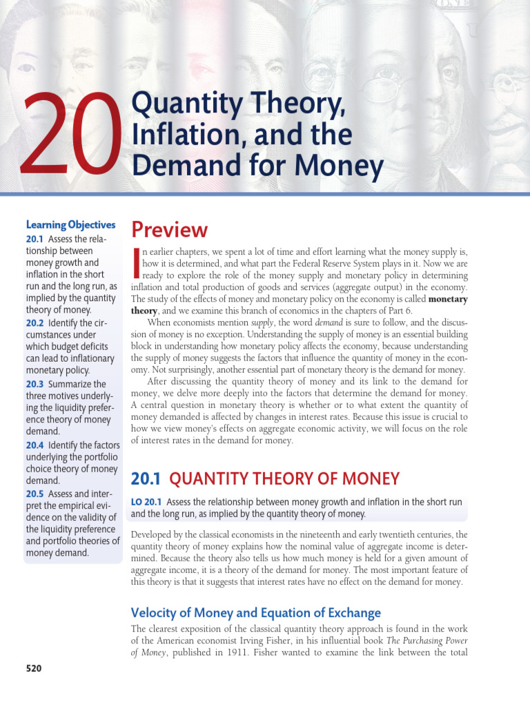 Quantity Theory of Money | PDF | Quantity Theory Of Money | Inflation