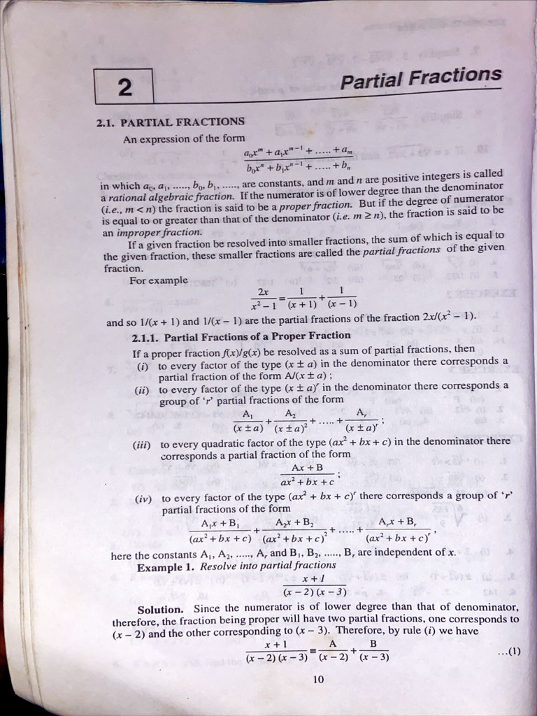 Partial Fraction | PDF