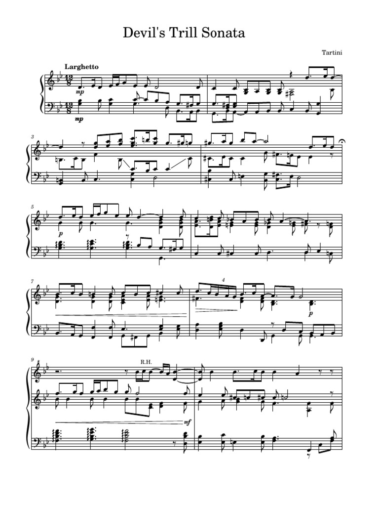 Devil's Trill Sonata by Tartini | PDF | Compositions | Classical Music