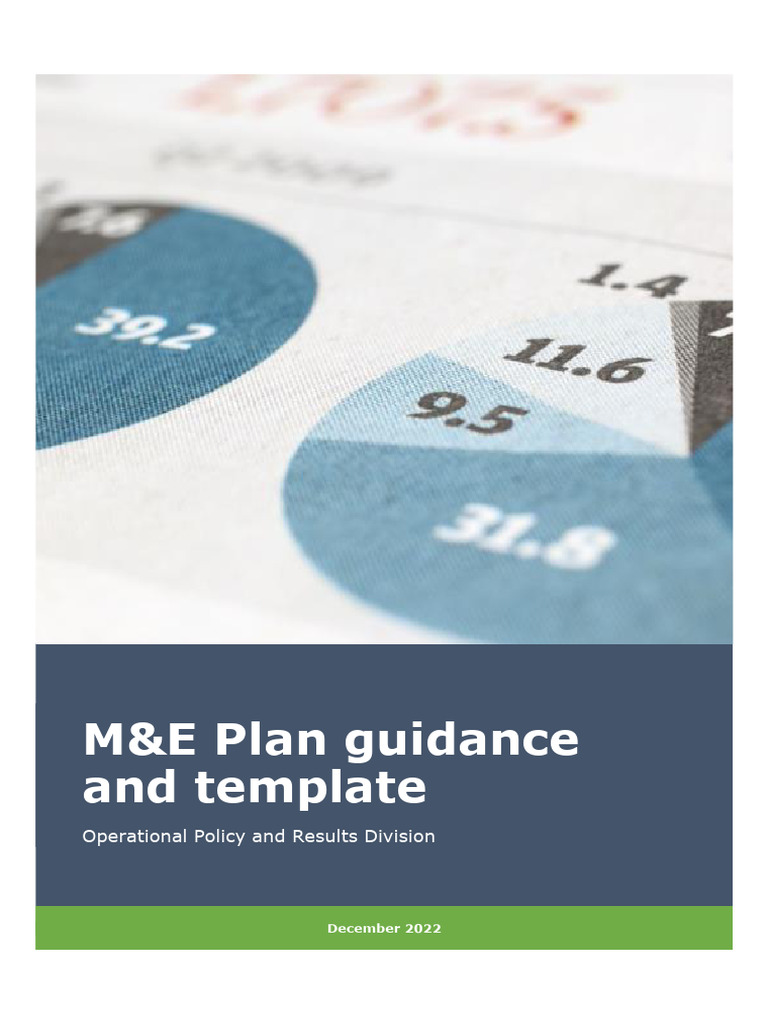 M&E Plan Guidance and Template | PDF | Evaluation | Geographic Information System