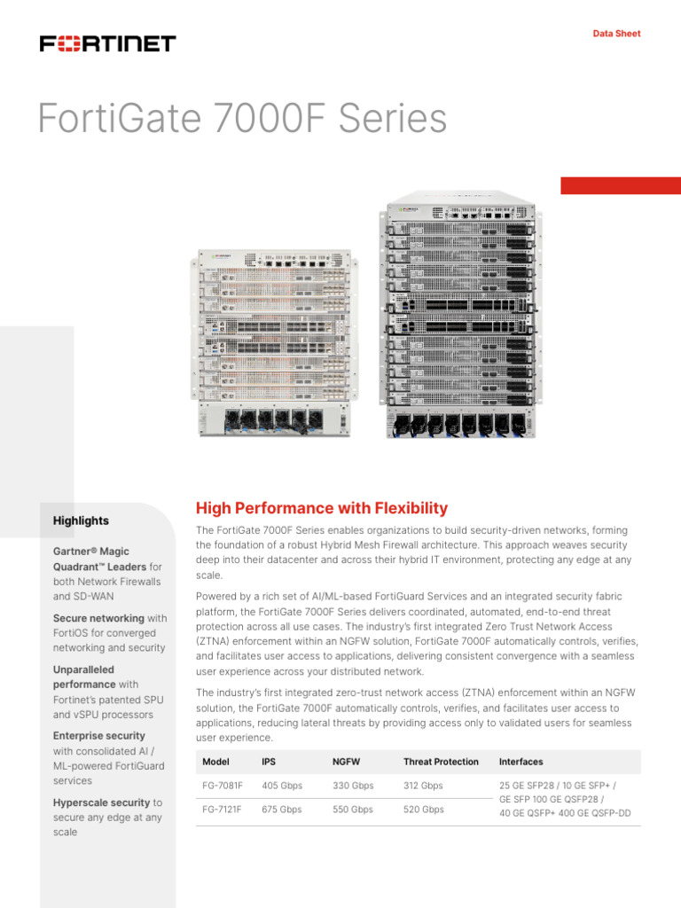 FortiGate 7000F Series Overview | PDF | Security | Computer Security