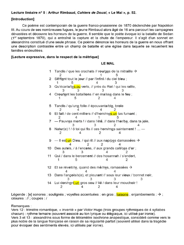 Lecture Lineaire N 5 PDF