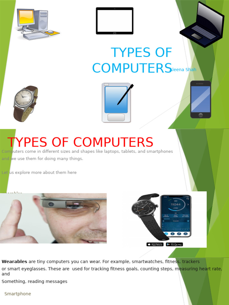 Aleena Presentation of Types of Computers | PDF