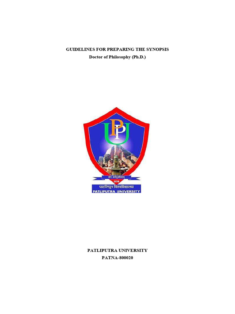 Ph.D. Synopsis Guidelines at PPU | PDF | Abstract (Summary) | Doctor Of ...