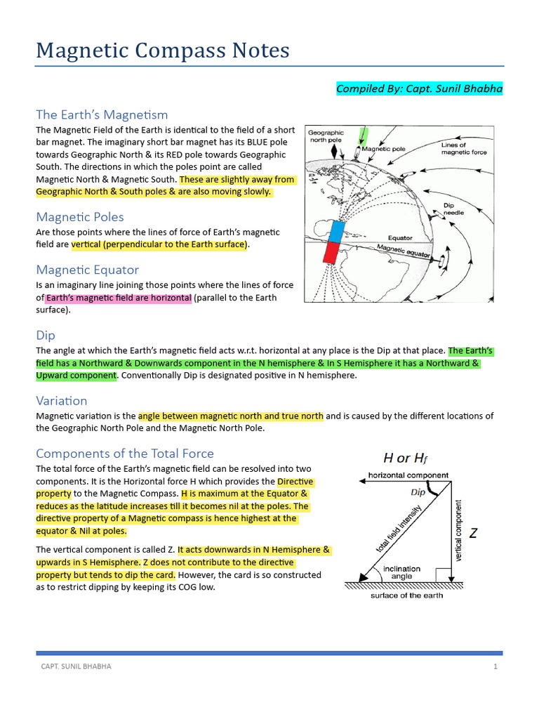 Bhabha Magnetic | PDF | Compass | Earth's Magnetic Field
