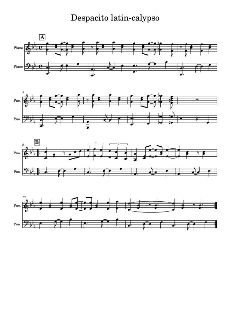 Despacito Piano Sheet Music | PDF