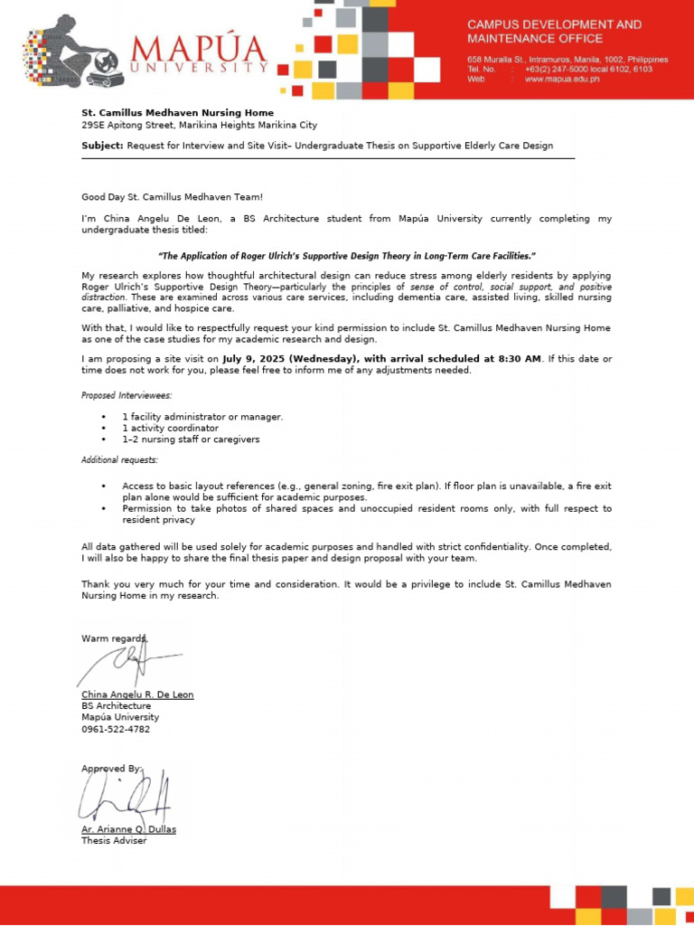 Letter of Intent - Blessed Family | PDF
