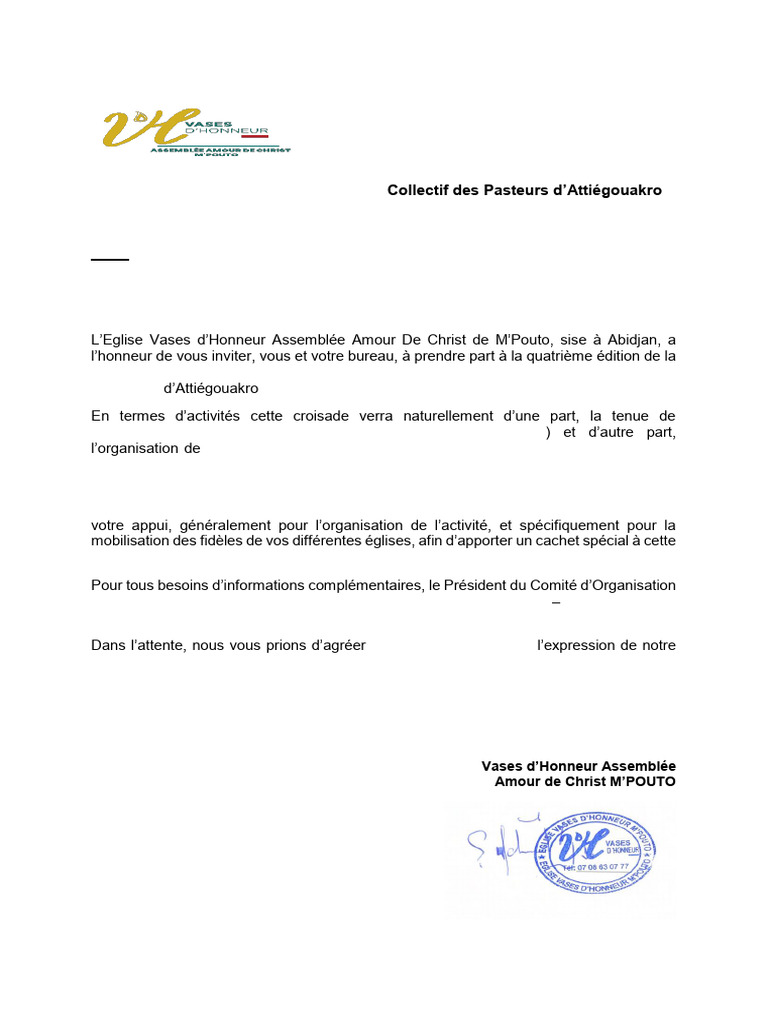 Invitation à la Croisade "CHRIST MA VICTOIRE" | PDF