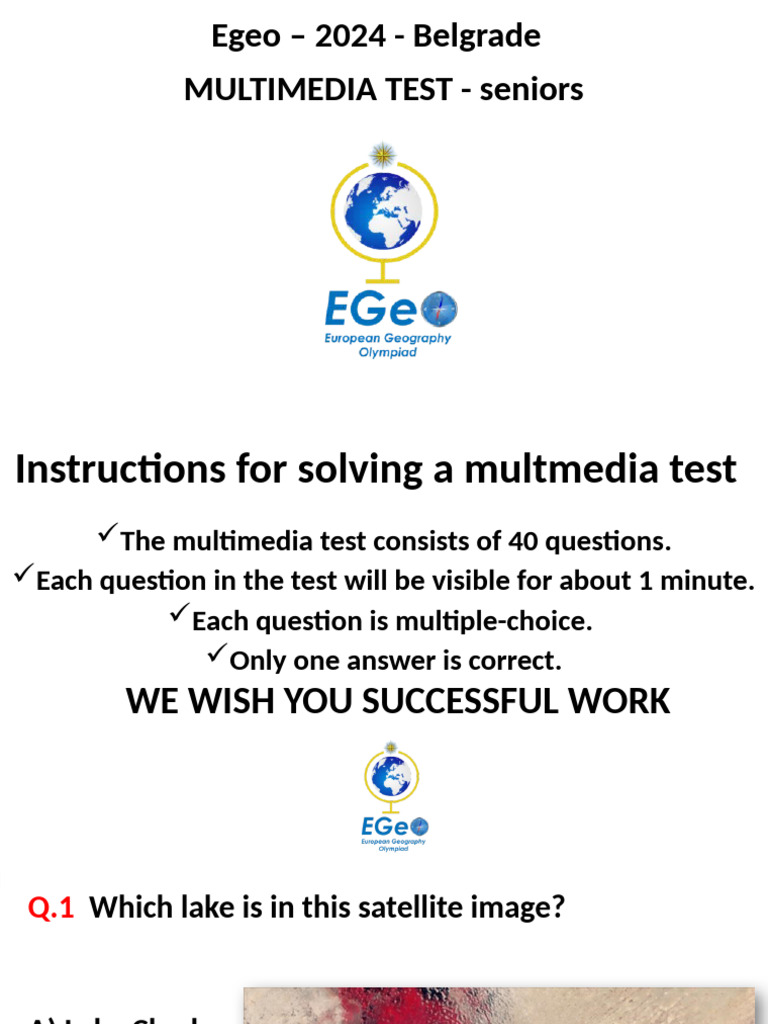 Multimedia Test for Seniors - Egeo 2024 | PDF