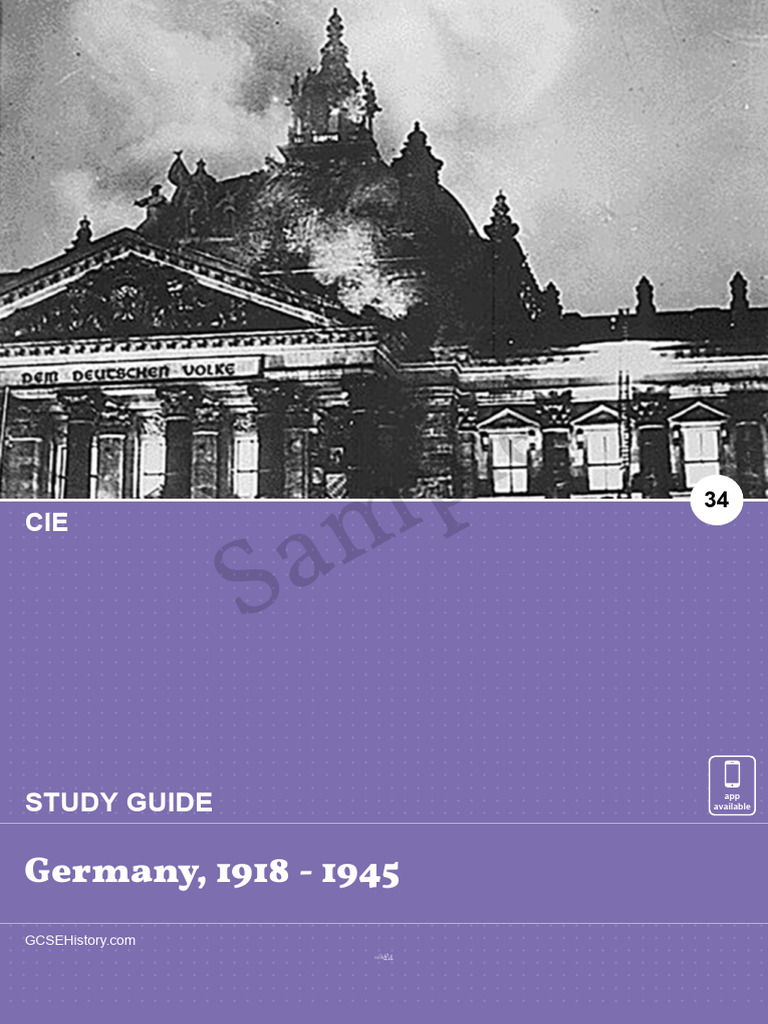 Cie Igcse Germany 1918 to 1945 | PDF | Weimar Republic | Nazi Germany