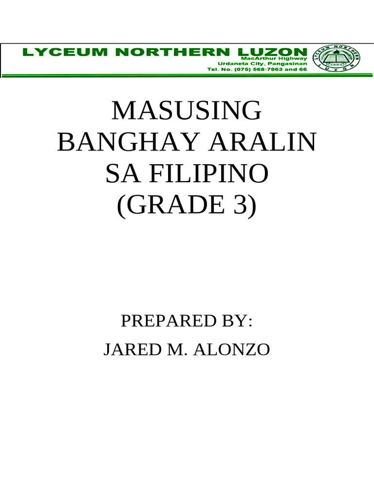 Masusing Banghay Aralin Sa Filipino | PDF